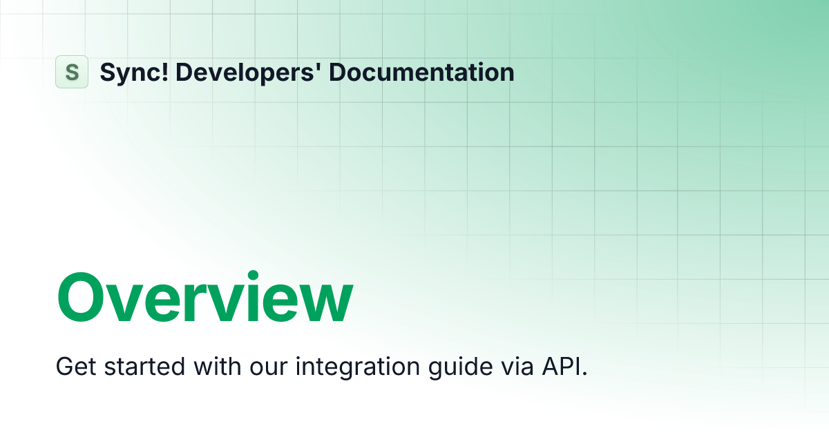 Overview | Sync! Developers' Documentation